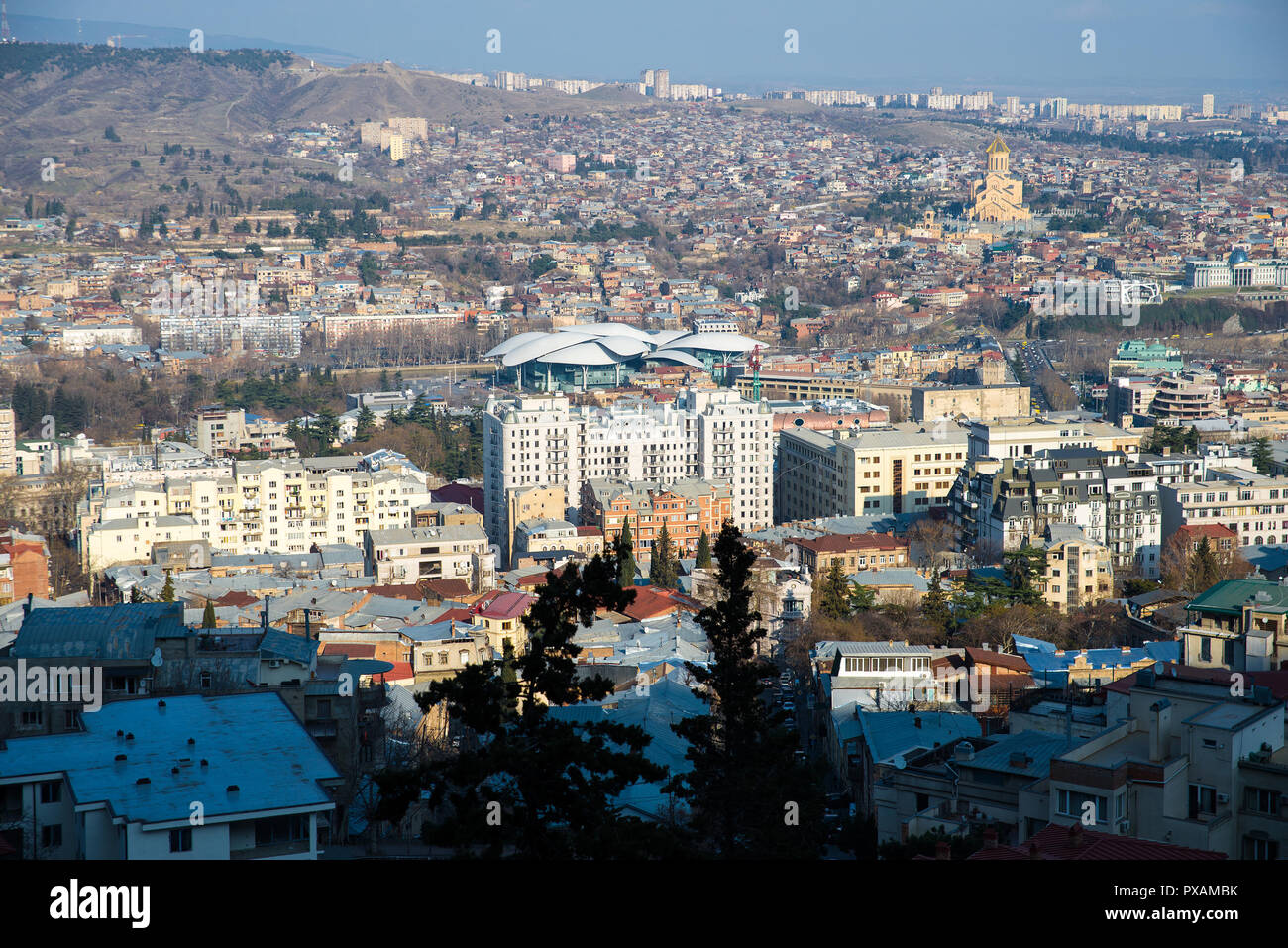 top view in Tbilisi Stock Photo - Alamy