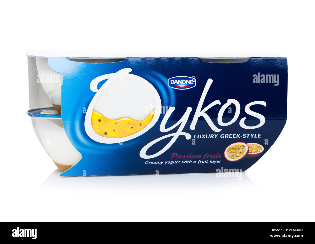 Danone oykos greek style yogurt Cut Out Stock Images & Pictures - Alamy