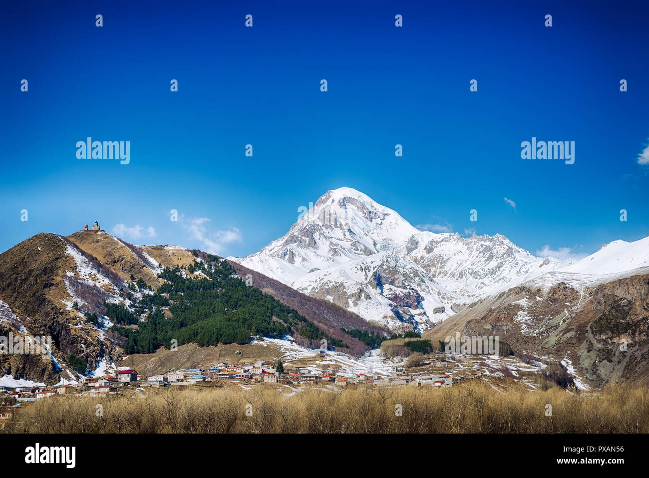 Beautiful mountains in kazbegi georgia hi-res stock photography and ...
