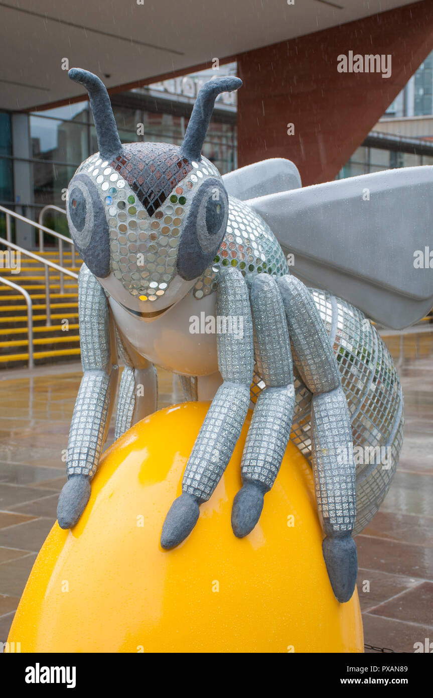 Bling Bee, by Jayne Ford. One of the Bee in the City sculptures ...