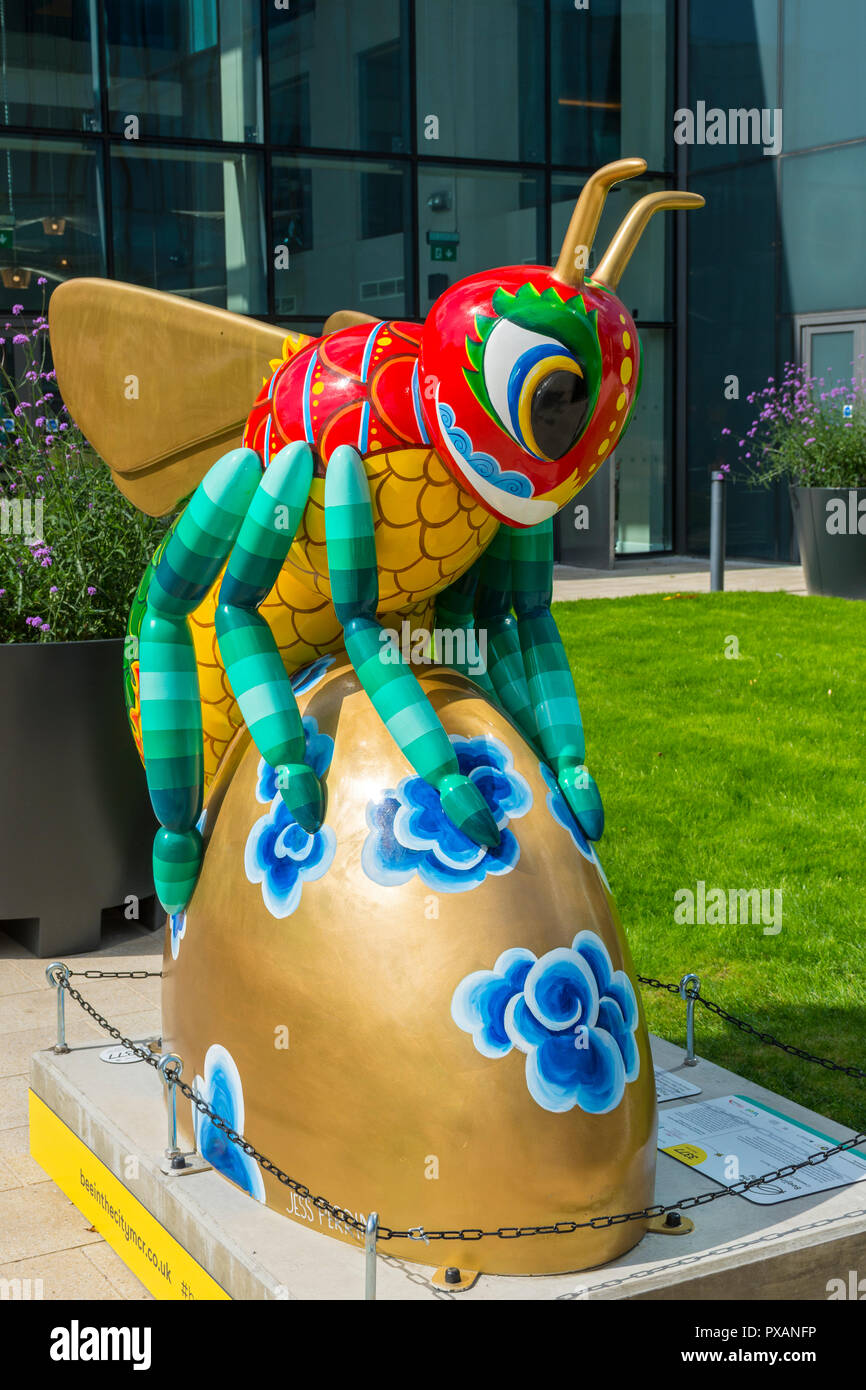 Beejing, by Jessica Perrin. One of the Bee in the City sculptures, at ...