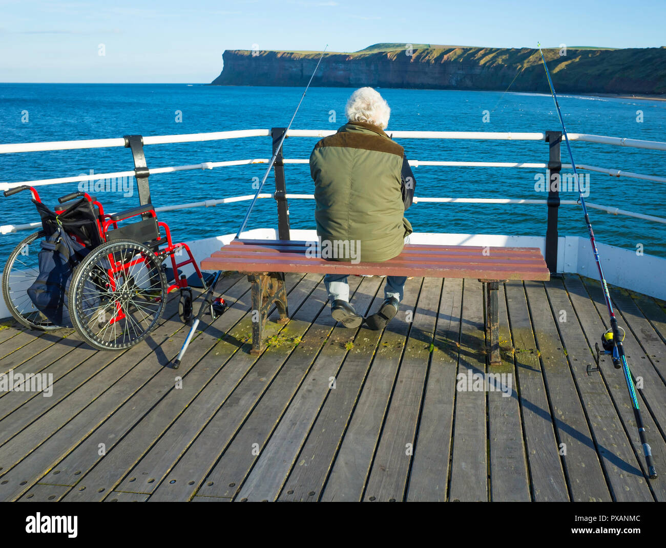 Disabled man fishing hi-res stock photography and images - Alamy