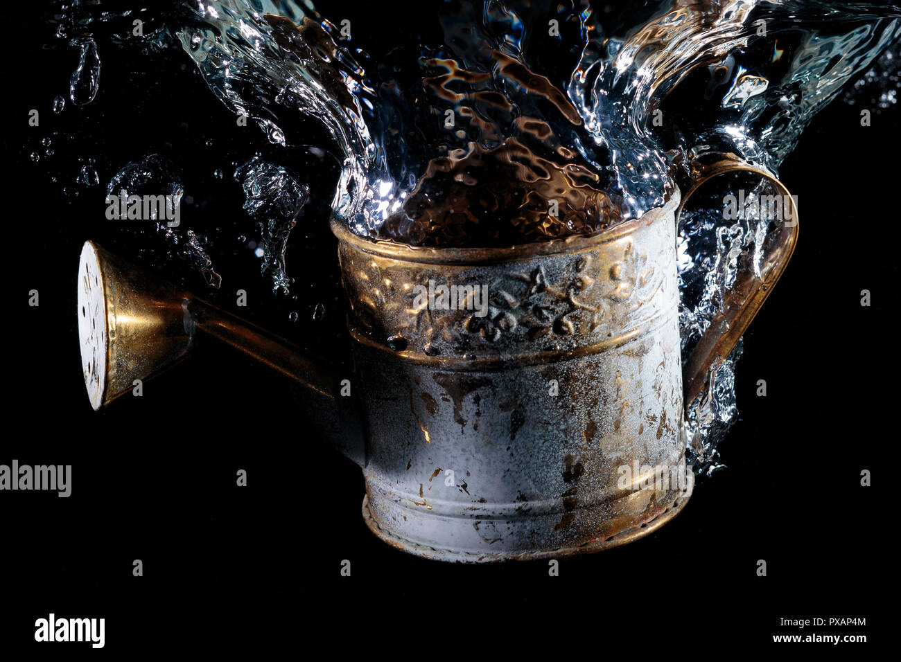 Water Can Splash Stock Photo - Alamy