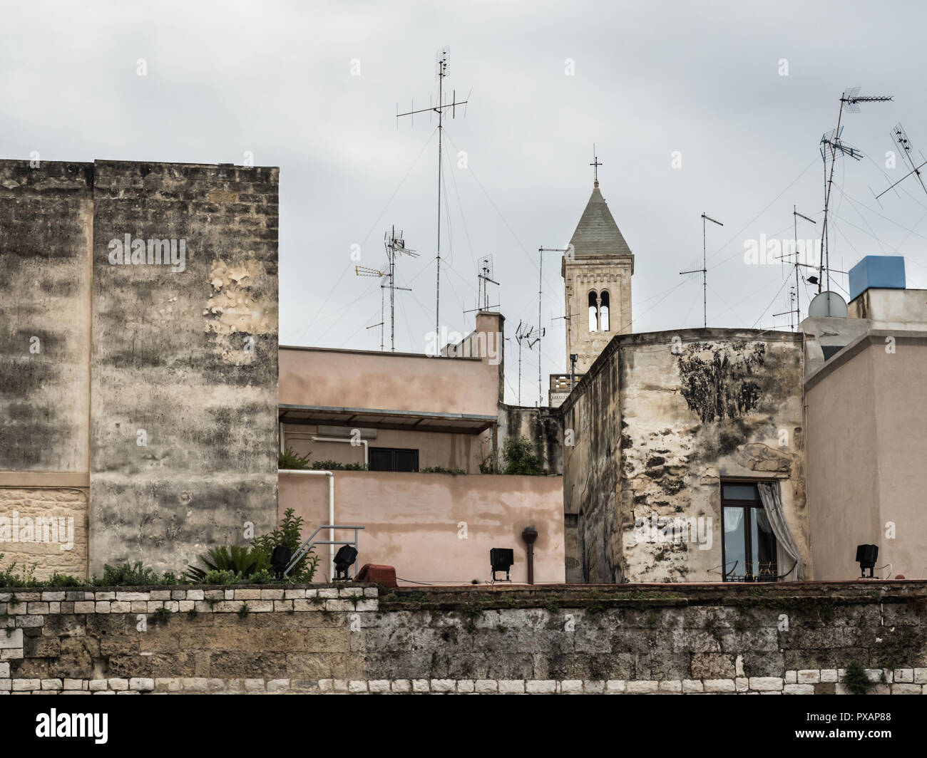 Colorful, bright houses and buildings, streets and sights of the ...