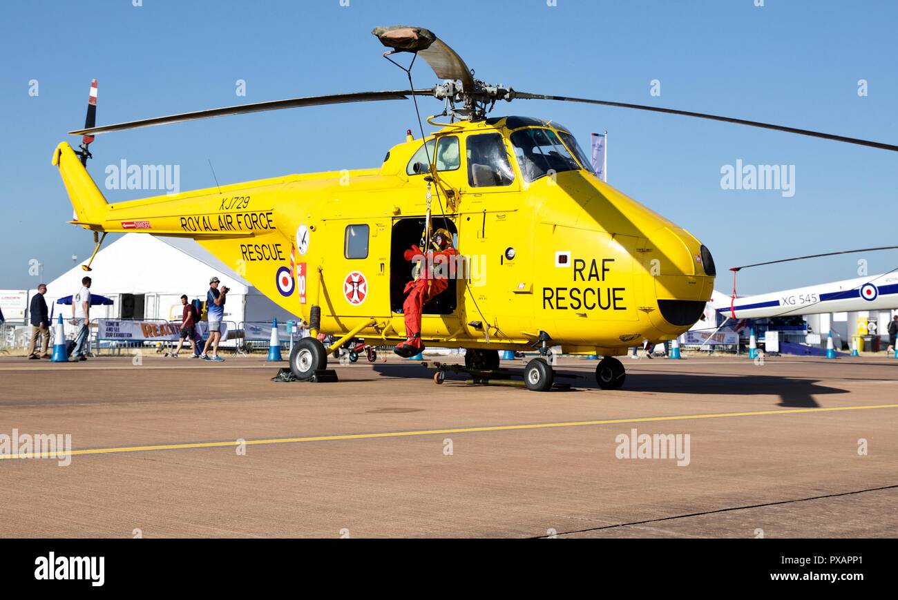 The last airworthy Westland Whirlwind HAR Mark 10 helicopter on static ...