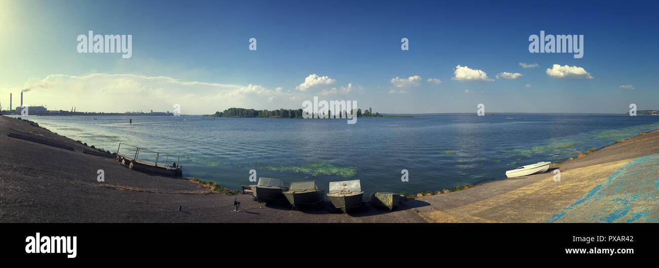 panorama of the Dnieper River Stock Photo - Alamy