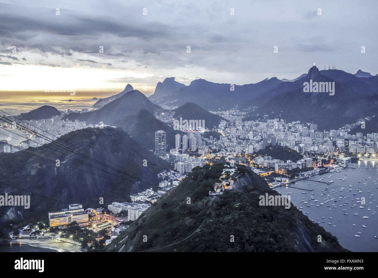 View to Rio from Pao de Acucar, Sugarloaf, Rio de Janiero, Brazil, Rio ...