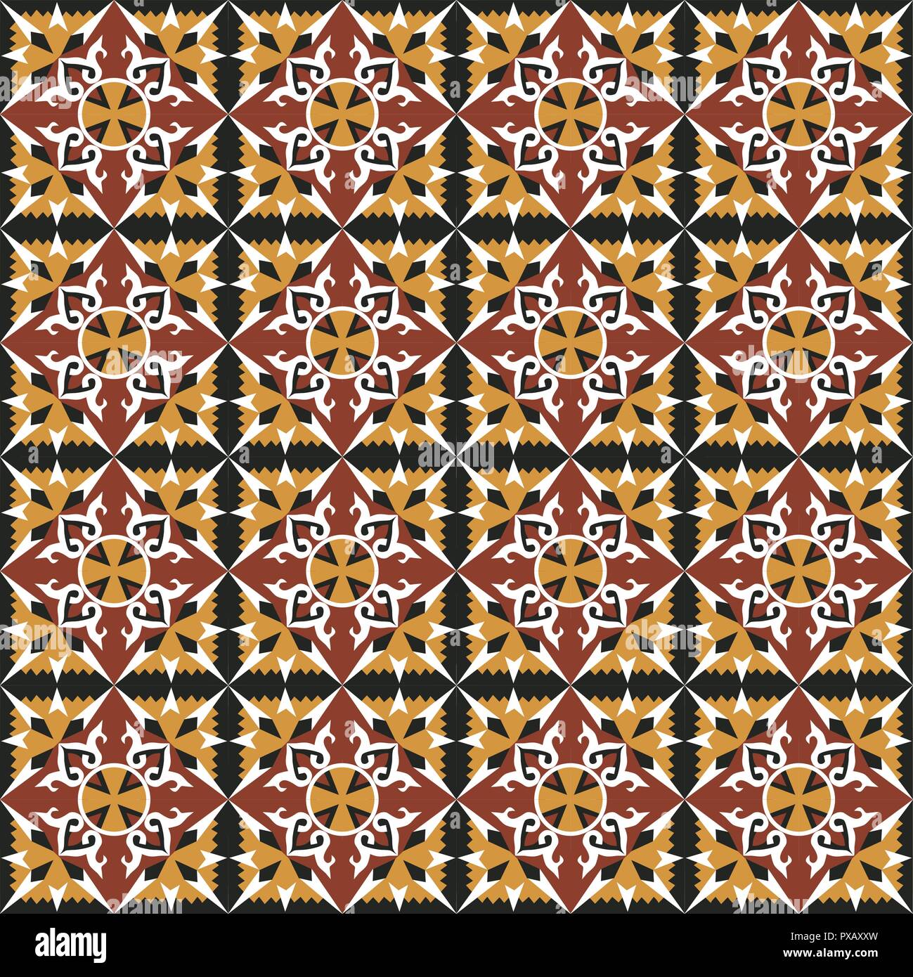 Red Spanish Tile Pattern