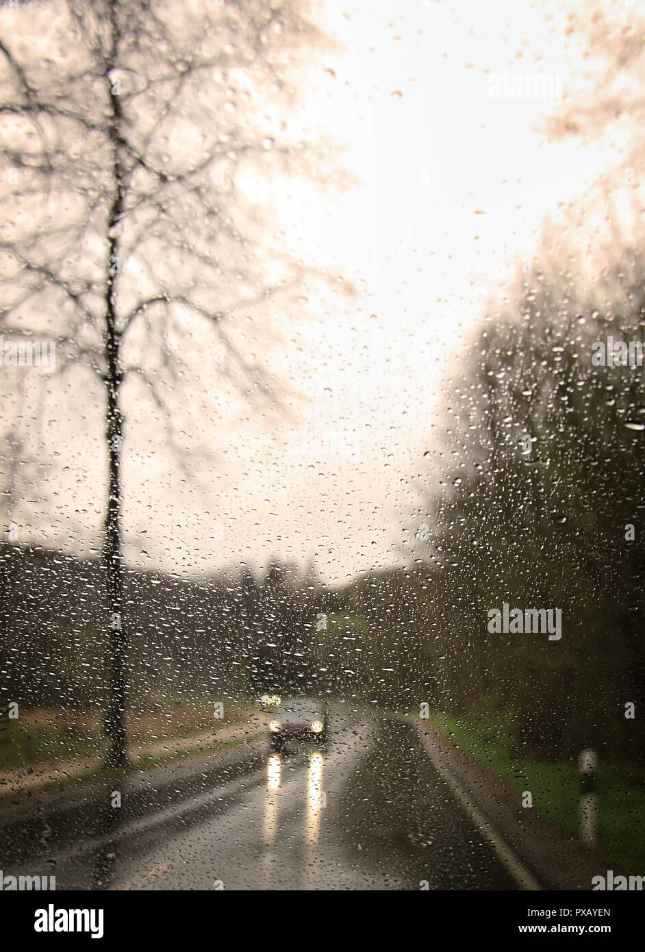 Car rain headlight hi-res stock photography and images - Alamy