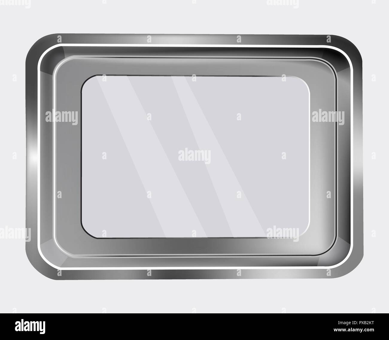 Steel tray vector illustration. Metallic tray for medical instruments ...