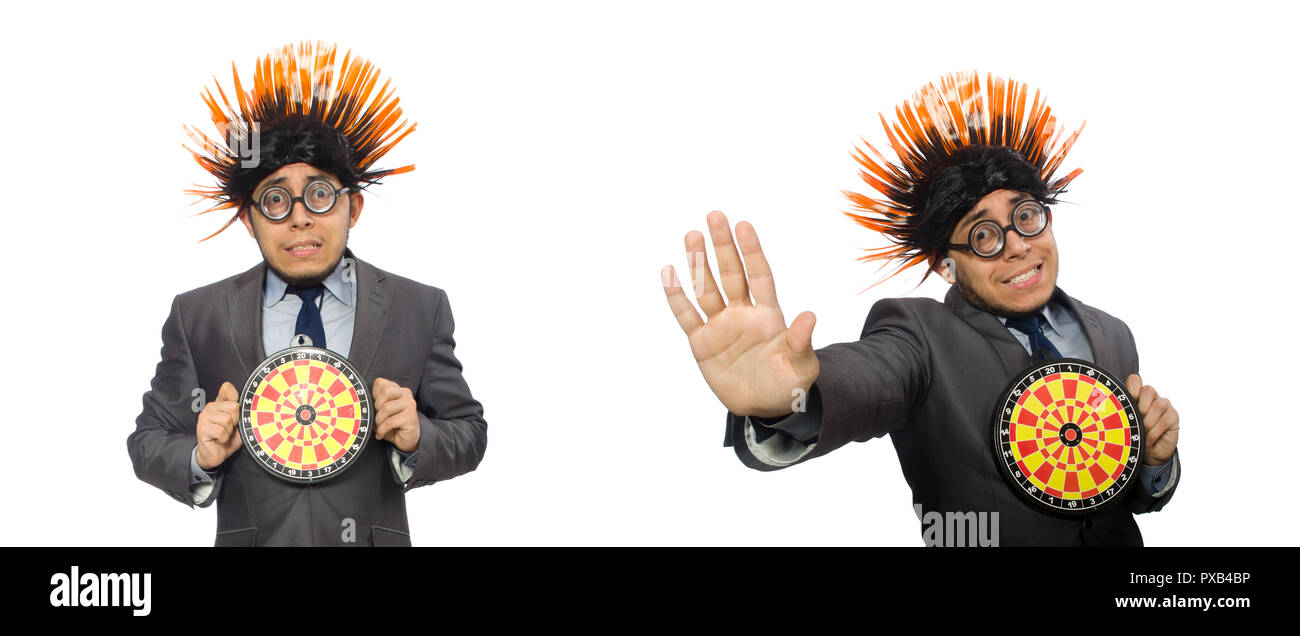 Funny man with mohawk hairstyle Stock Photo - Alamy