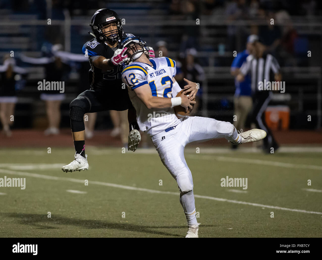 Football action with University Prep vs. Mt. Shasta High School in ...