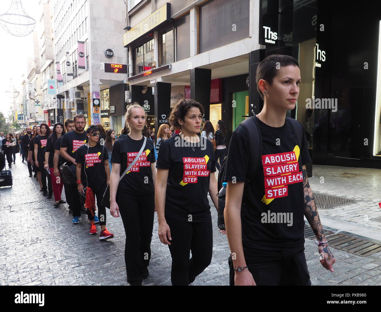 Athens, Greece. 20th Oct, 2018. Greek human right activists take part ...