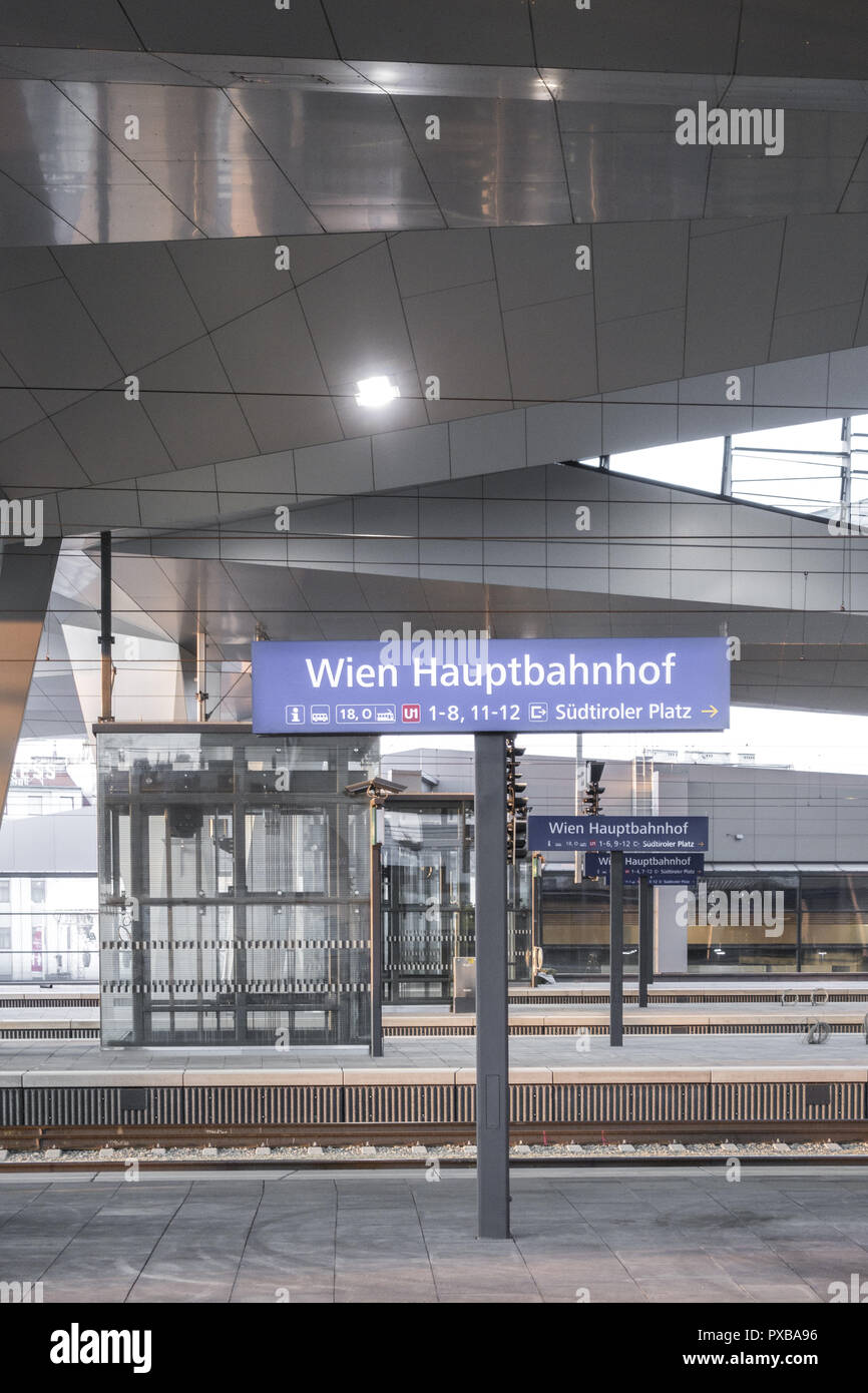 Wien Hauptbahnhof, Vienna Hauptbahnhof, Vienna main railway station ...