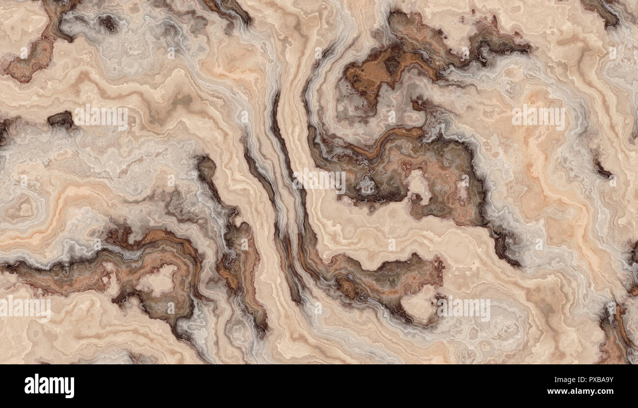 Beige marble background with wavy pattern. 2d illustration Stock Photo ...