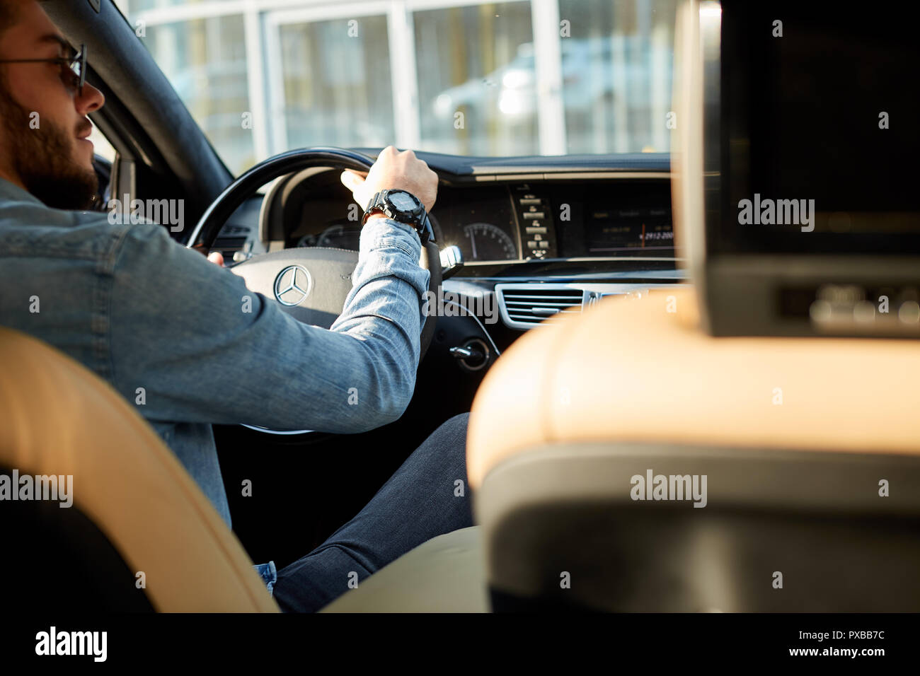 Fashion model male driving hi-res stock photography and images - Alamy
