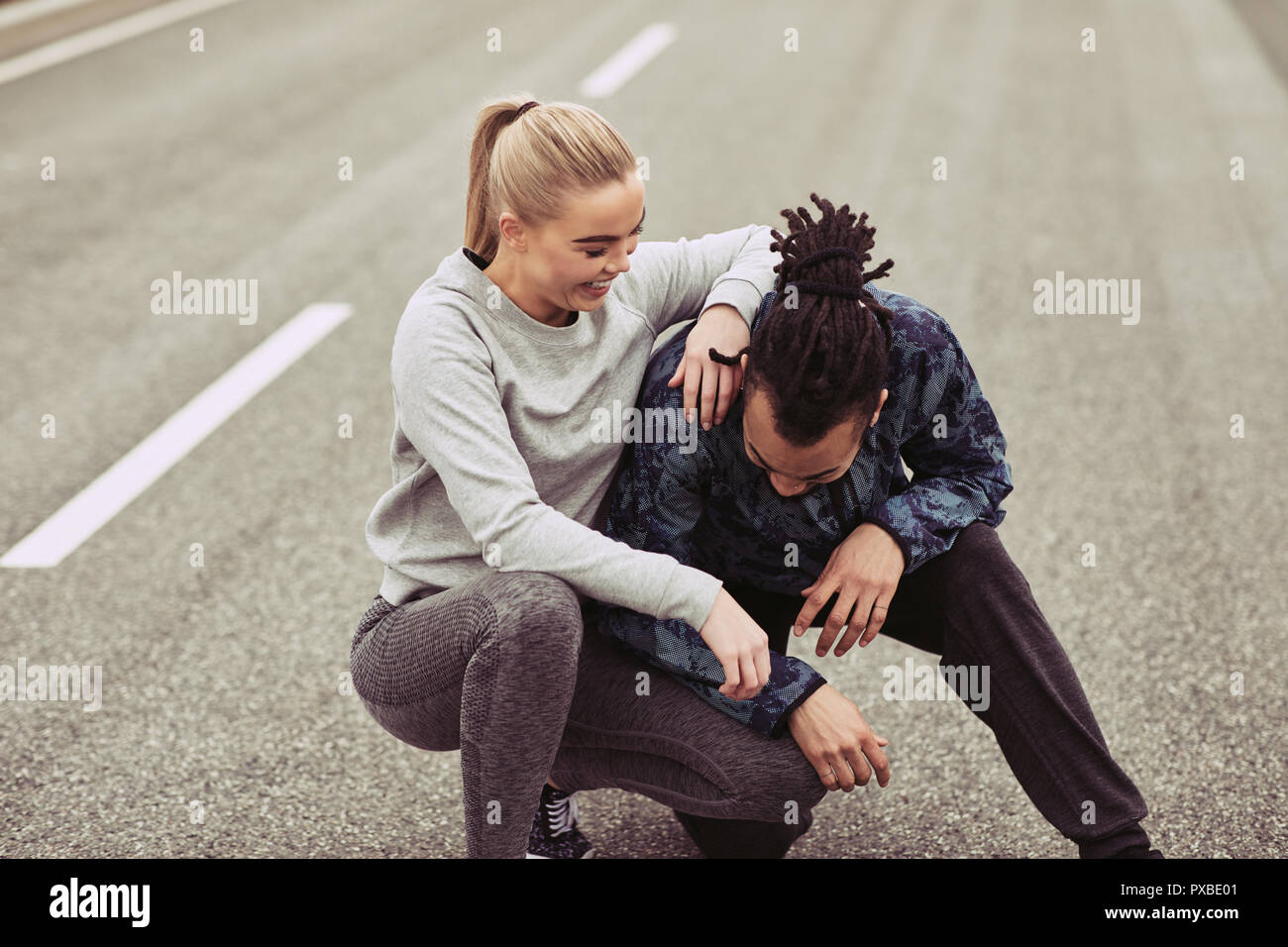 Diverse couple laughing hi-res stock photography and images - Alamy