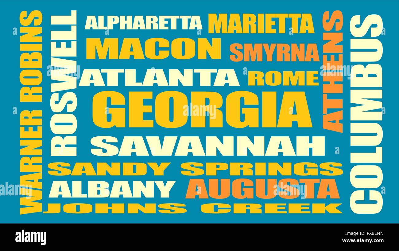 Map of athens georgia hi-res stock photography and images - Alamy