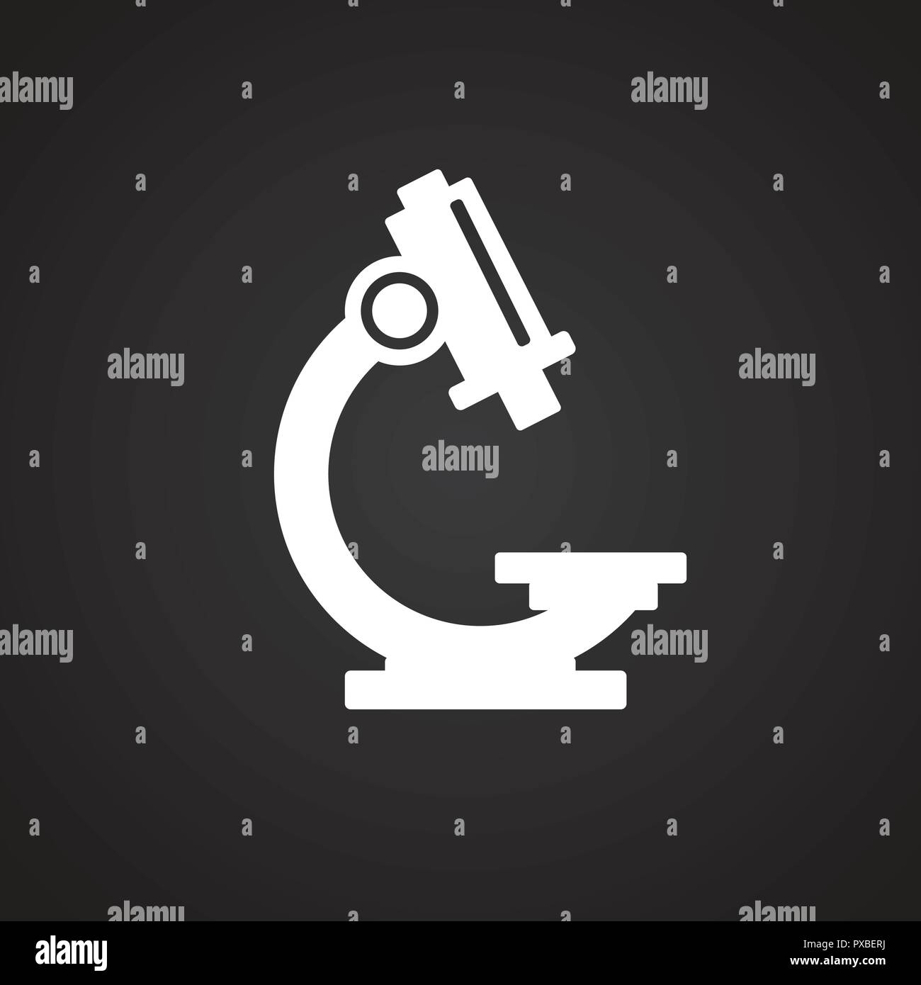 Laboratory microscope on black background Stock Vector Image & Art - Alamy