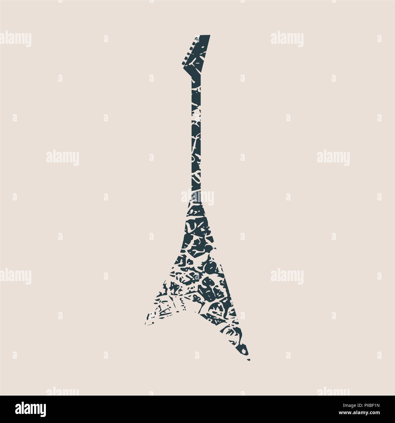 Guitar Symbol in grunge style Stock Vector Image & Art - Alamy