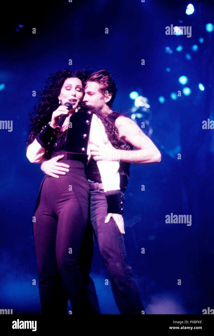 NEW YORK, NY - NOVEMBER 1: Singer Cher and dancer Bubba Carr perform in ...
