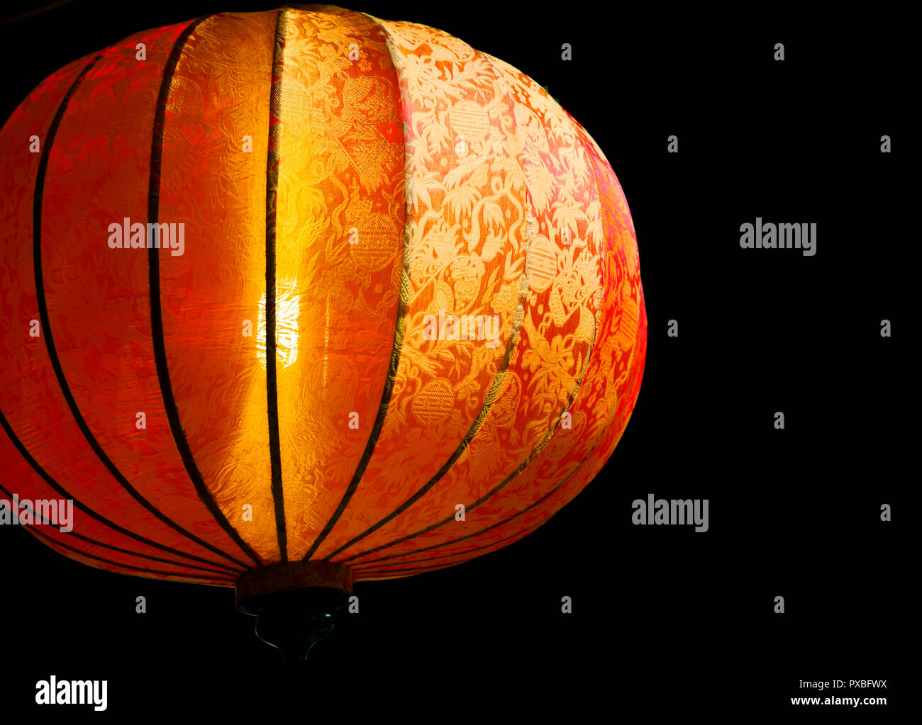 Red decorative Chinese lantern, view from below Stock Photo - Alamy