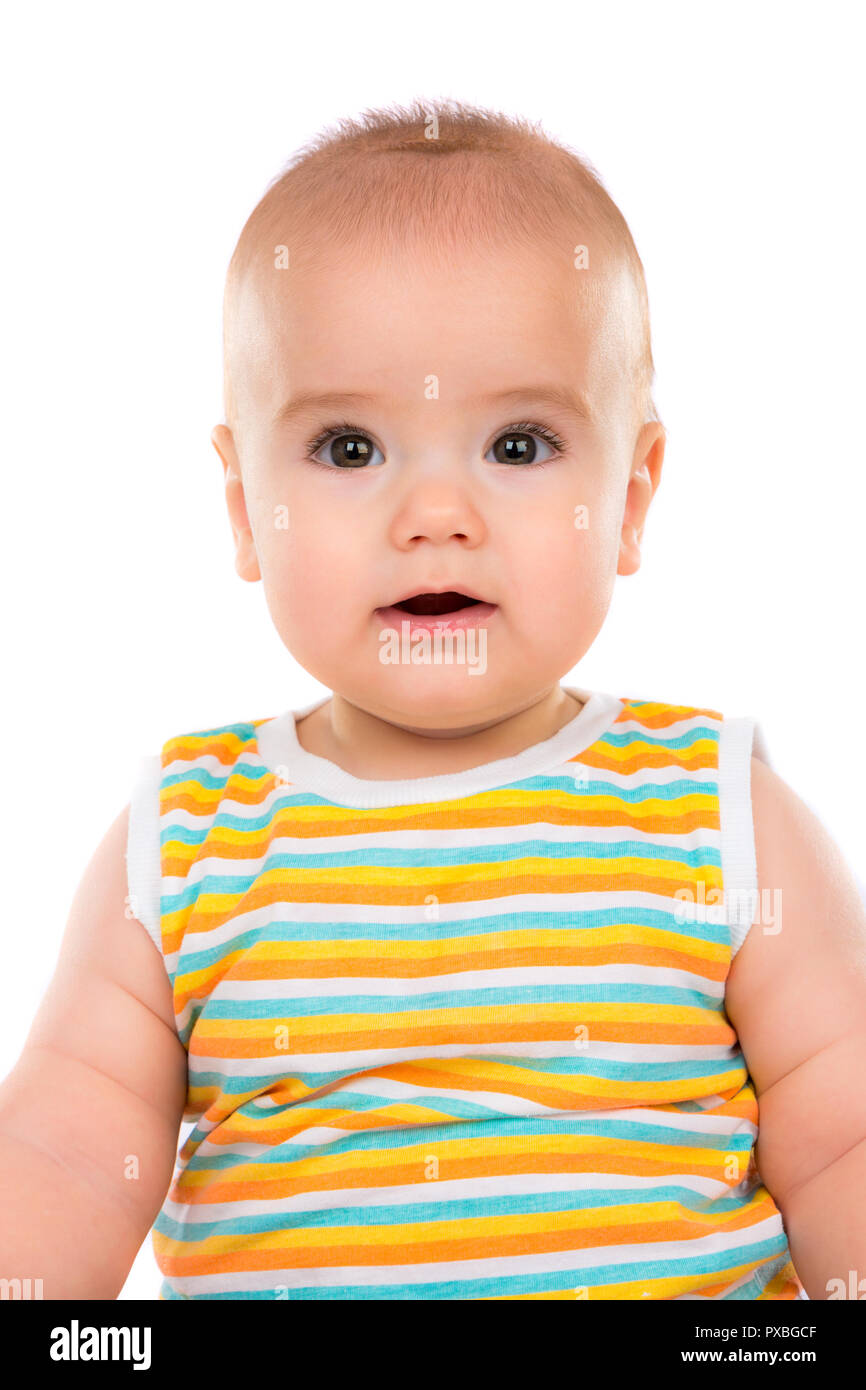 Happy Little Baby isolated on white background Stock Photo - Alamy