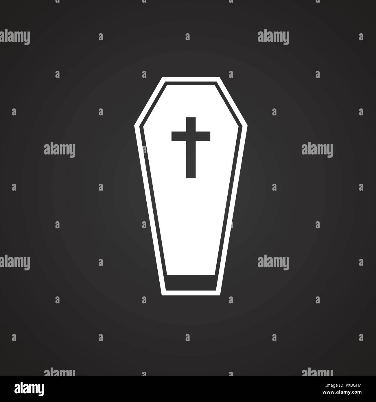 Patient death coffin on black background Stock Vector Image & Art - Alamy
