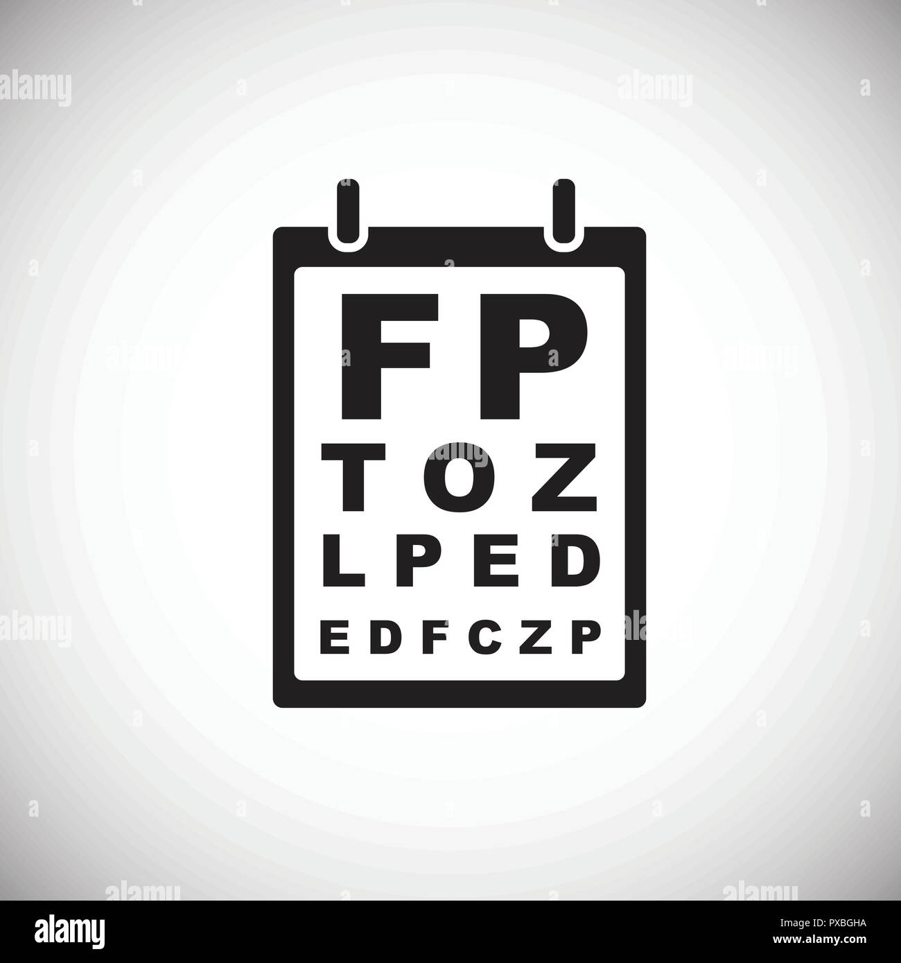 Vision test table on white background Stock Vector Image & Art - Alamy