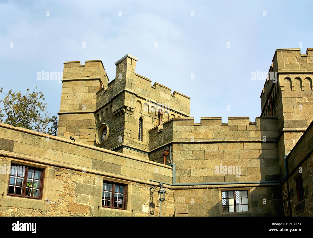 Ancient observation towers of a medieval castle - Vorontsov Palace in ...