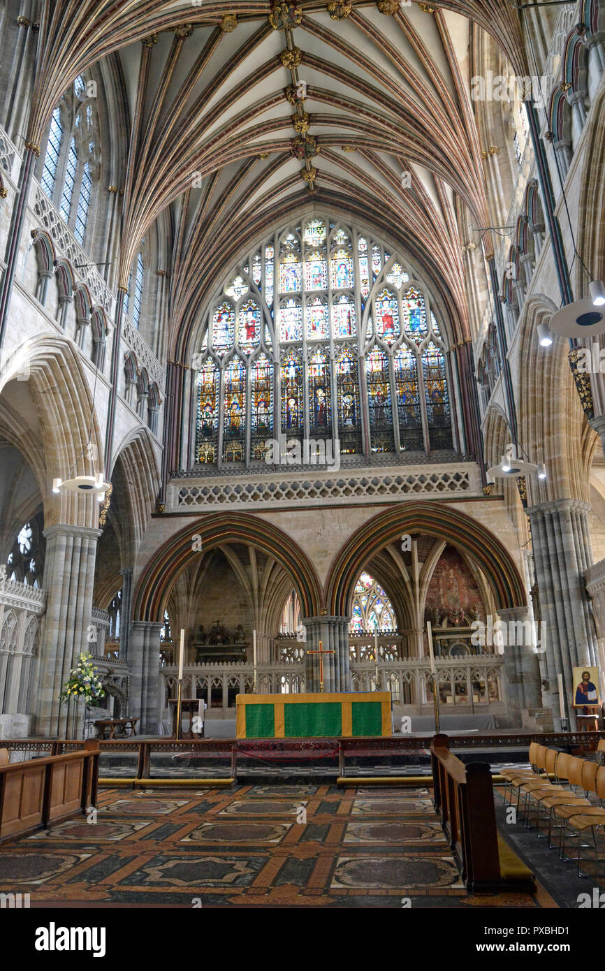 Exeter Cathedral, Exeter, England, UK Stock Photo - Alamy