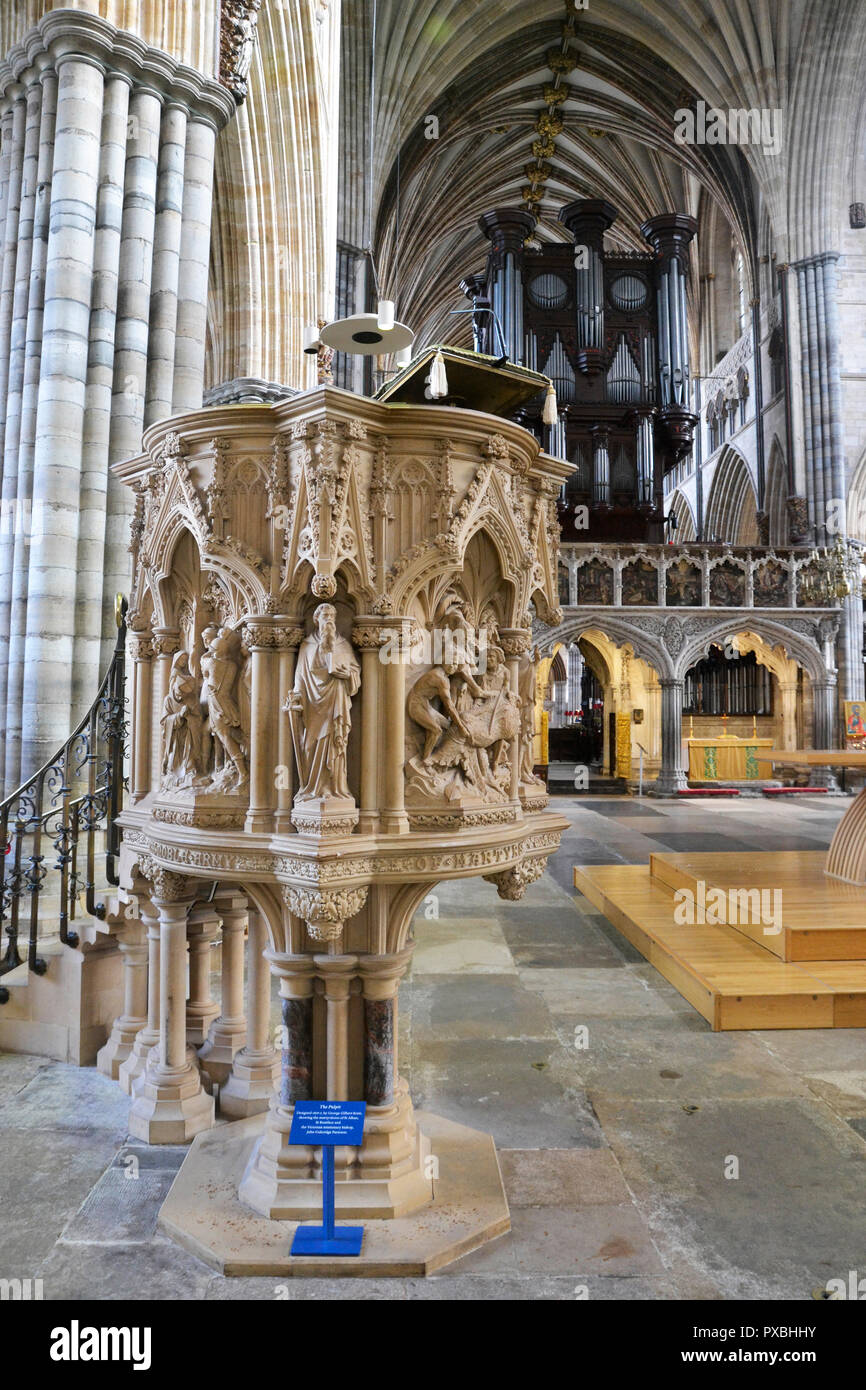 Exeter cathedral interior hi-res stock photography and images - Alamy