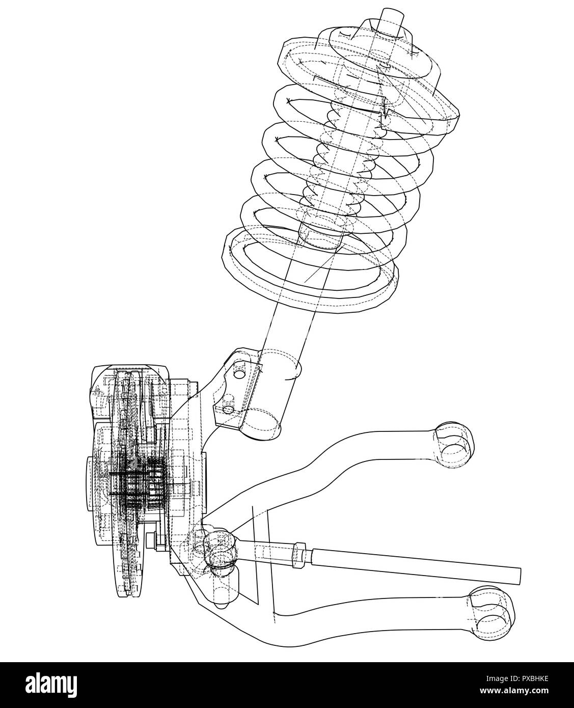 Illustration car suspension spring Stock Vector Images - Alamy