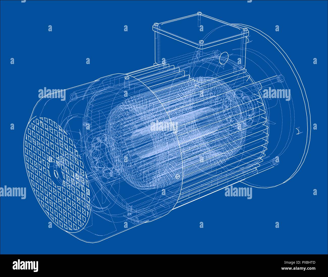 Electric motor sketch. Vector Stock Vector Image & Art - Alamy