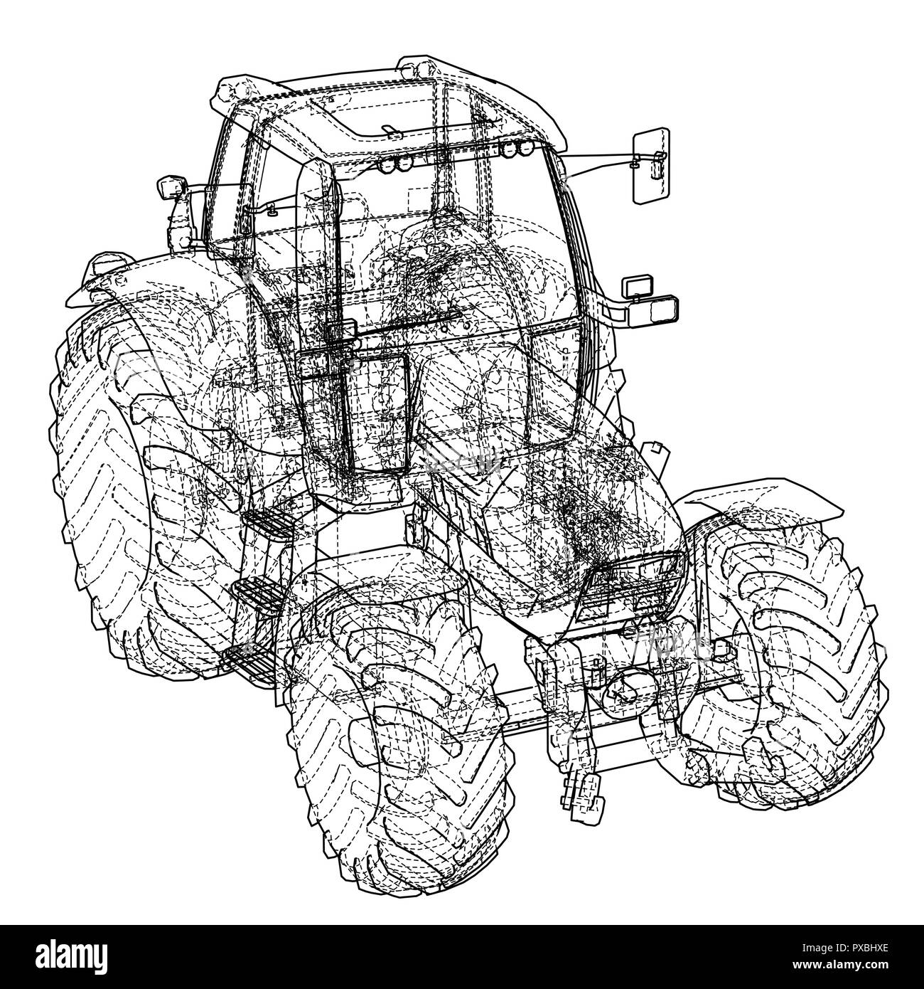 Farm Tractor Concept. Vector Stock Vector Image & Art - Alamy