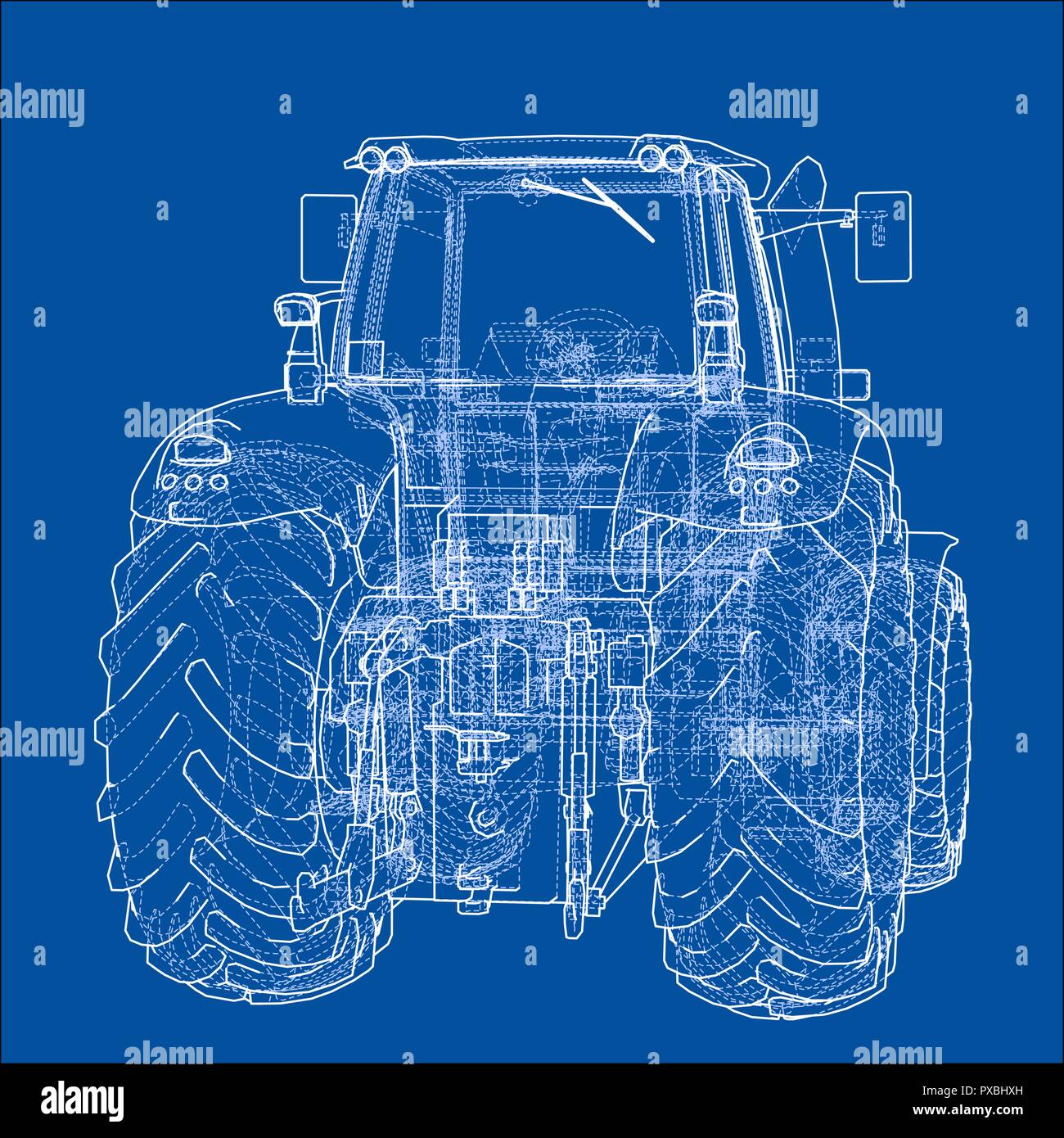 Farm Tractor Concept. Vector Stock Vector Image & Art - Alamy