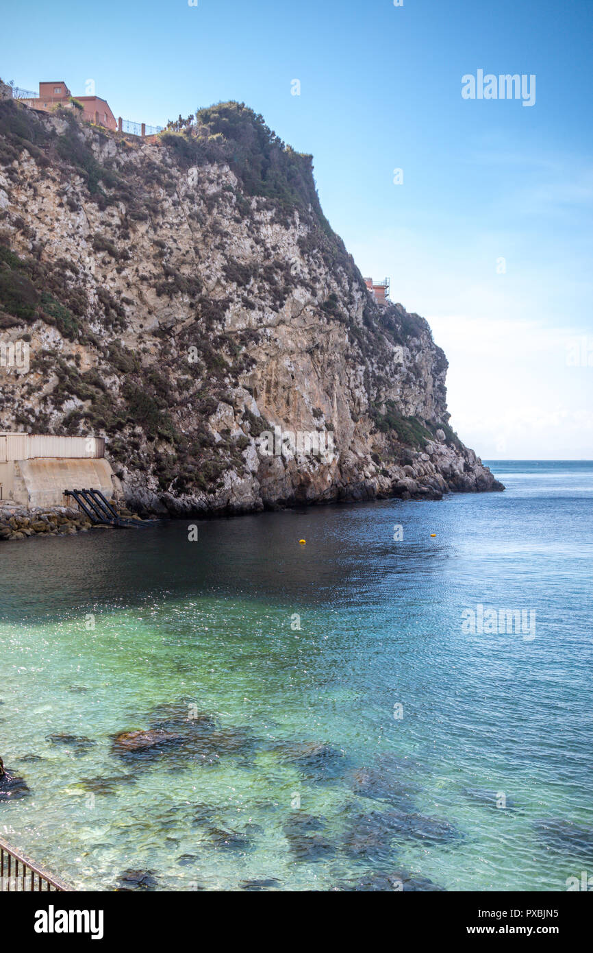 The shore along the West side of the Rock of Gibraltar Stock Photo - Alamy