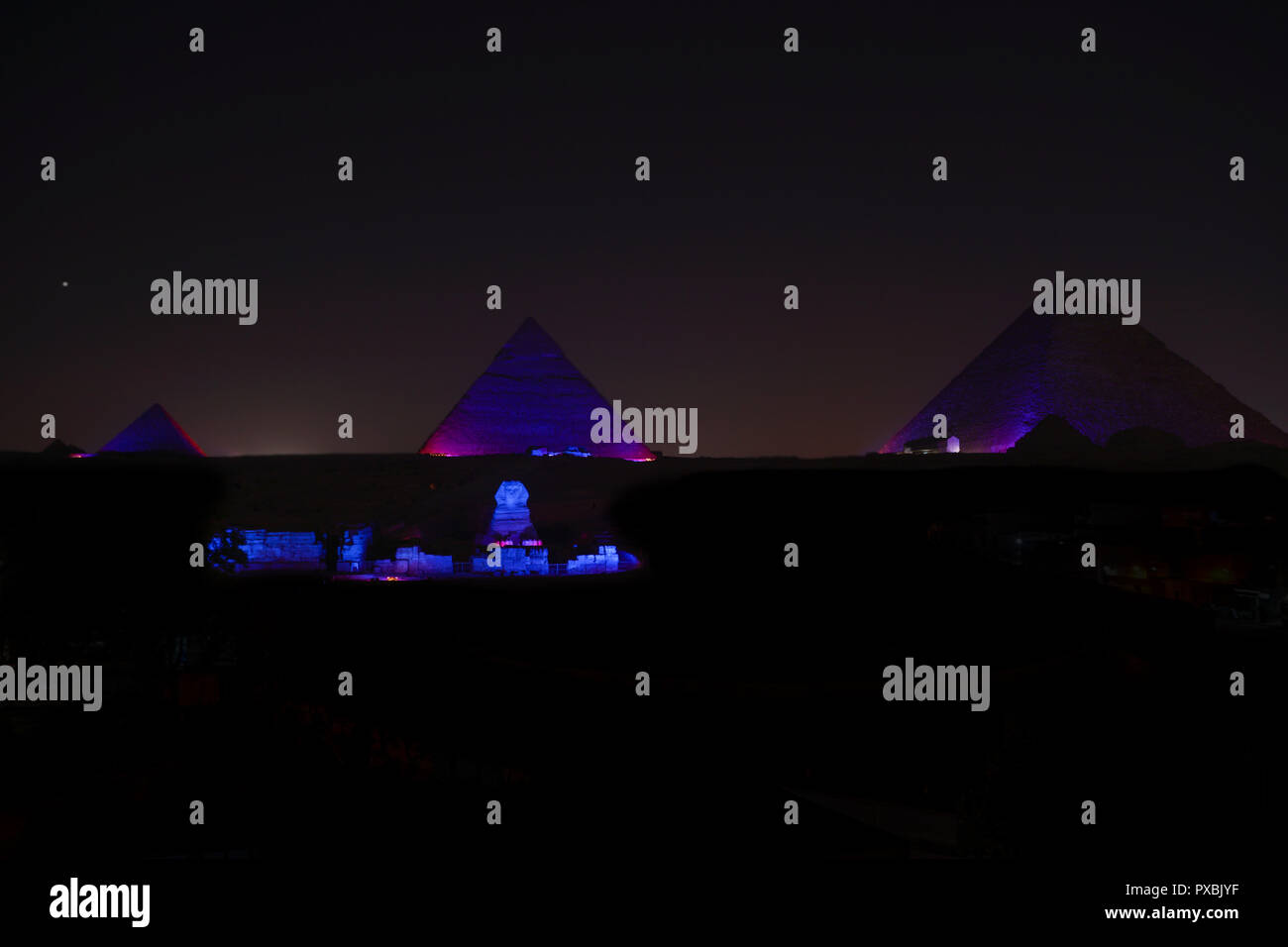 sound and light show of the pyramids of Giza Stock Photo - Alamy