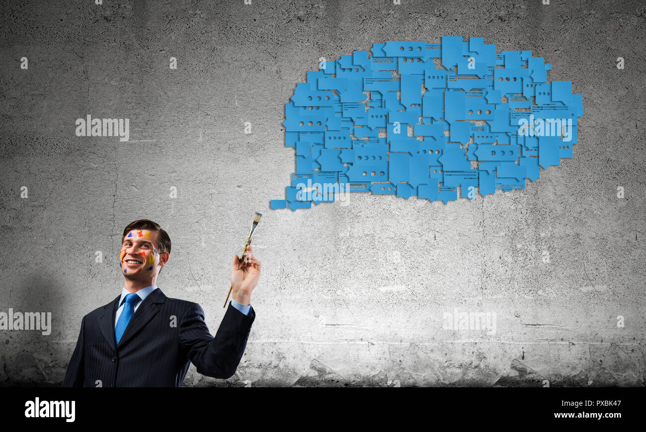 Business inspiration of young man Stock Photo - Alamy