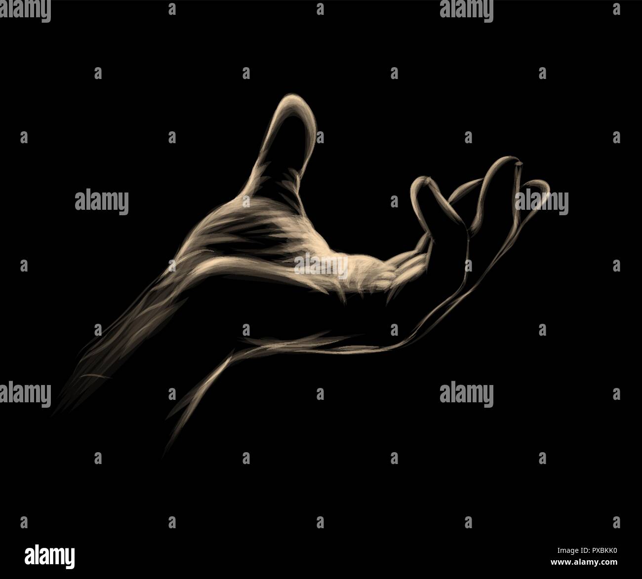 Woman open arm beauty Stock Vector Images - Alamy