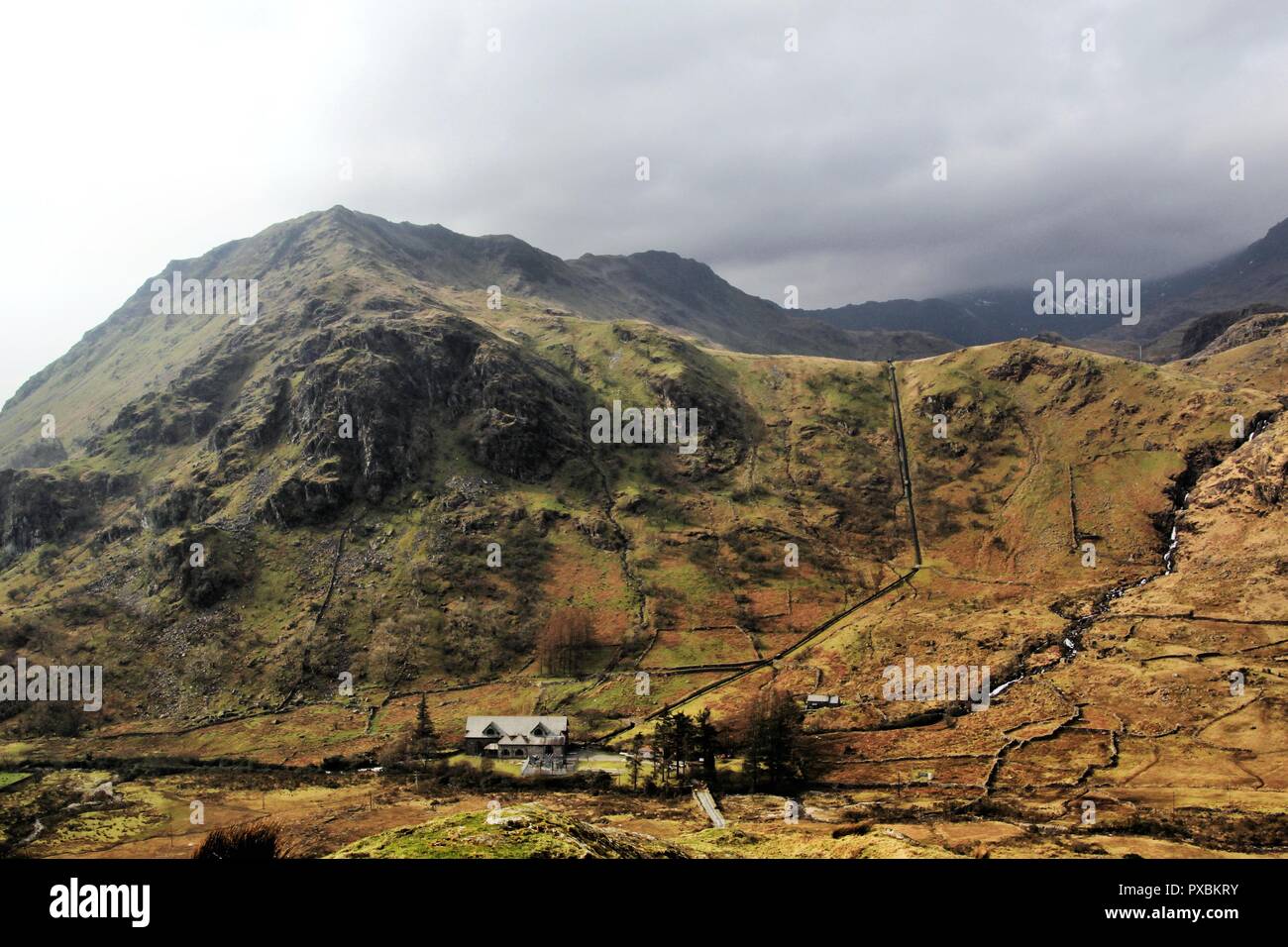 A view of the mountains in North Wales Stock Photo - Alamy