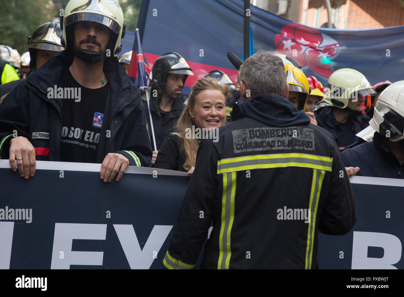 Madrid, Spain. 20th Oct, 2018. Wife of Eloy Palacios, asturian ...