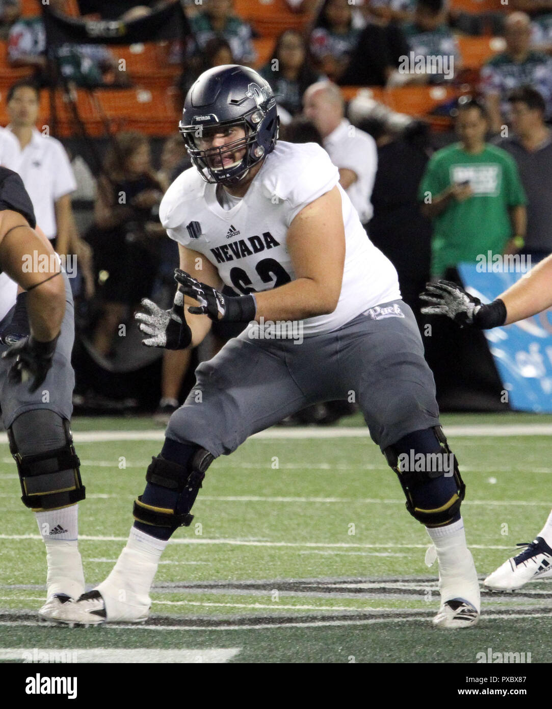October 20, 2018 - Nevada Wolf Pack offensive lineman Anthony Palomares ...