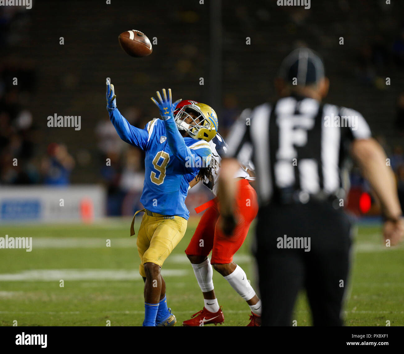 October 20, 2018 UCLA Bruins defensive back Elijah Gates #9 intercepts ...