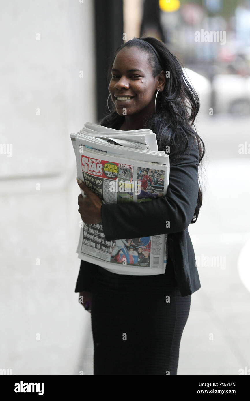 London, UK, Oct 21st 2018. Shakira Martin president of the National ...