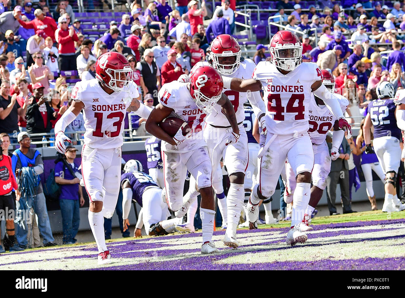 Fort Worth, Texas, USA. 20th Oct, 2018. Oklahoma Sooners cornerback ...