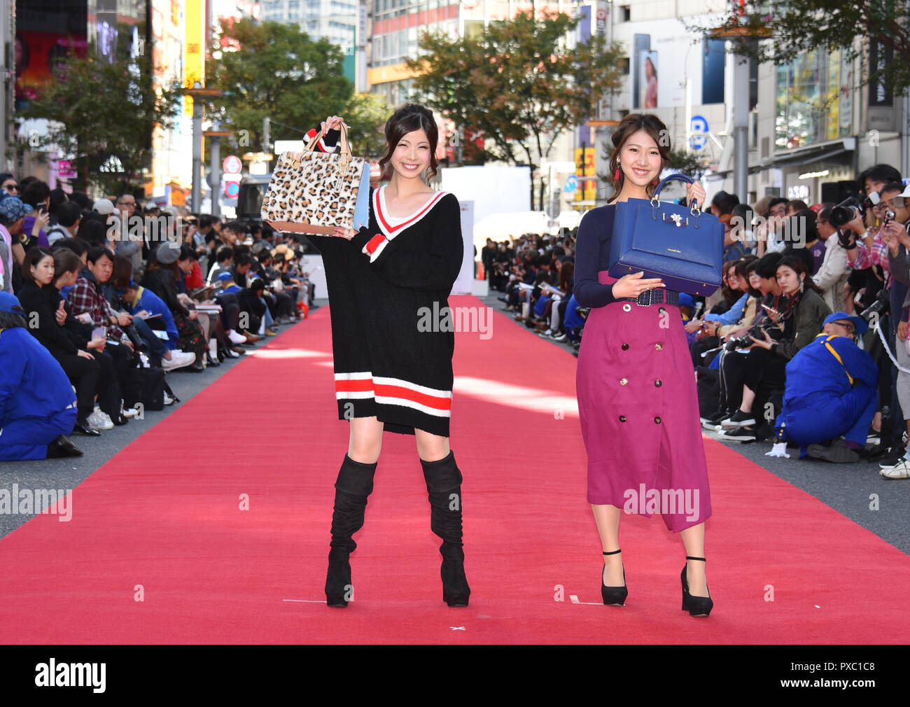 Tokyo, Japan. 21st Oct, 2018. Shibuya Runway, a fashion show gets ...