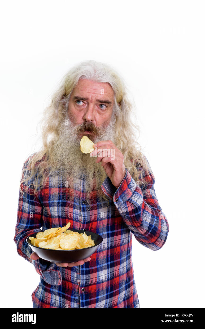 Man eating potato chips hi-res stock photography and images - Alamy