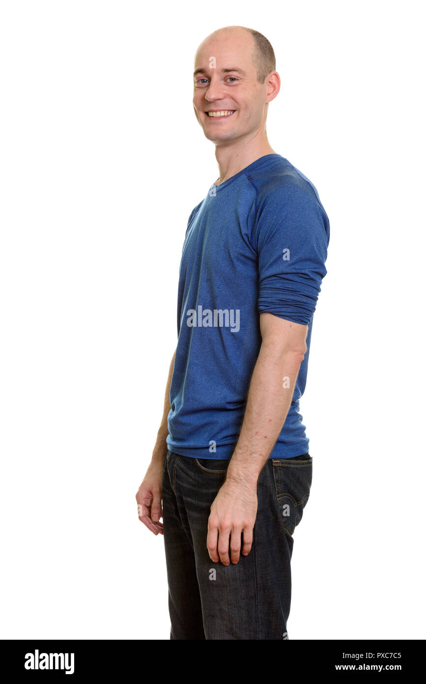 Portrait happy bald man hi-res stock photography and images - Alamy