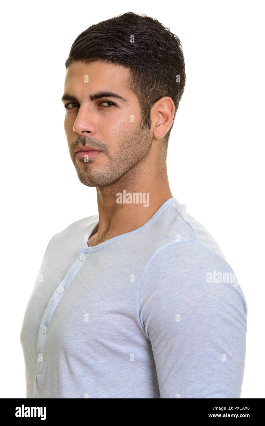 Studio portrait of young handsome Persian man Stock Photo - Alamy